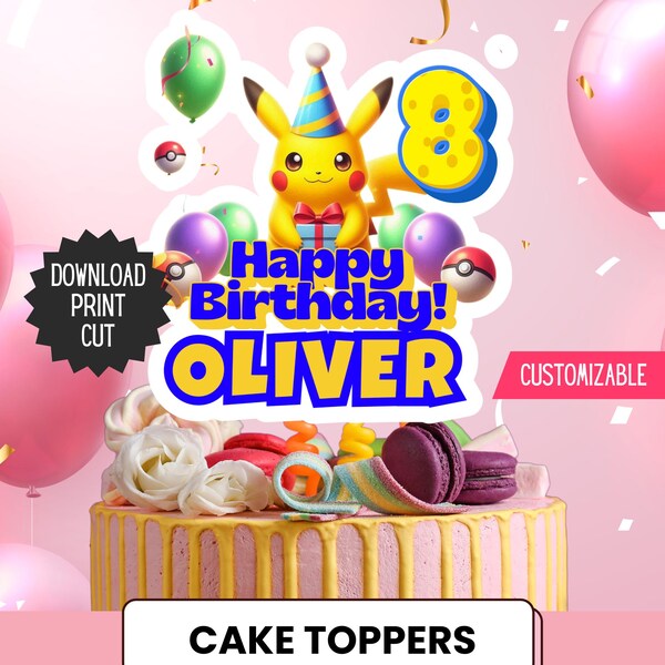 Pikachu Cake Topper - Etsy