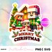 Minecraft Merry Christmas Characters Sticker, Minecraft Merry Christmas ...