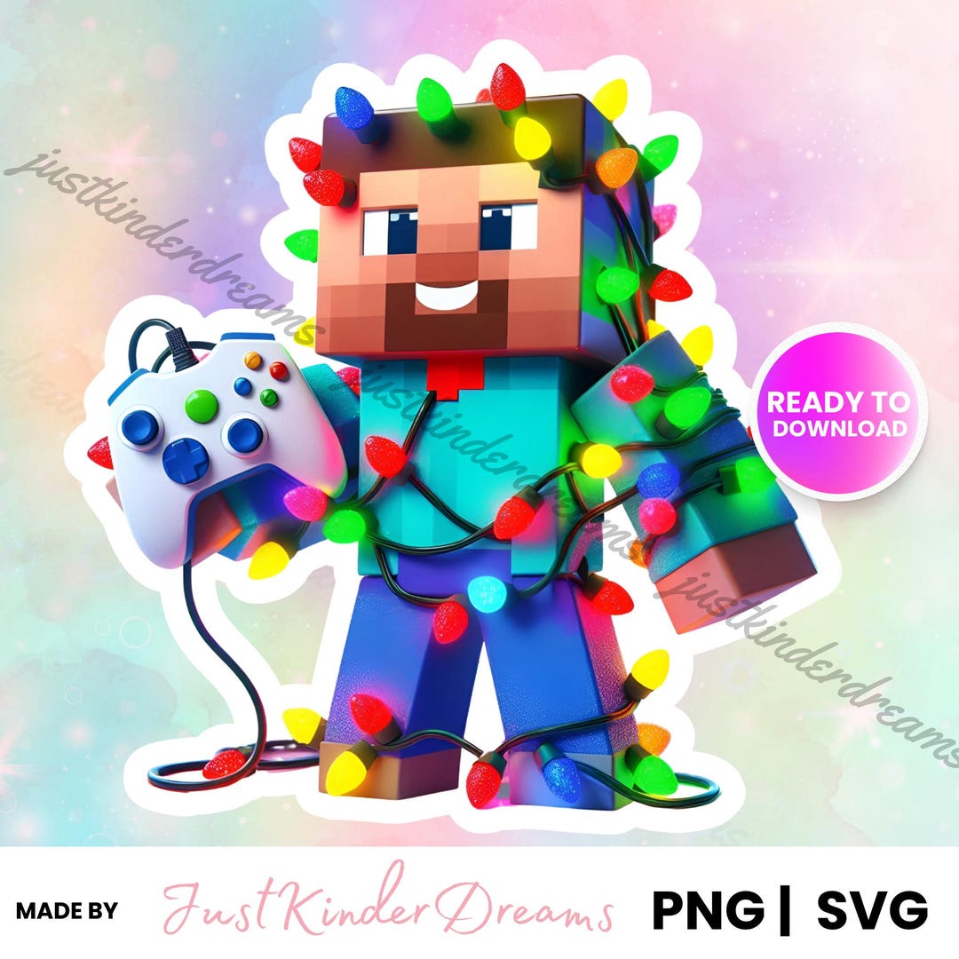 Minecrafter Steve Christmas Png Svg Minecraft Svg Steve Gaming Clipart ...