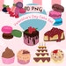 Cute Valentine's Day Cake Clip Art Set, 30 Pieces | Transparent PNG ...