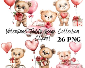 Cute Valentine's Day Bear - Etsy