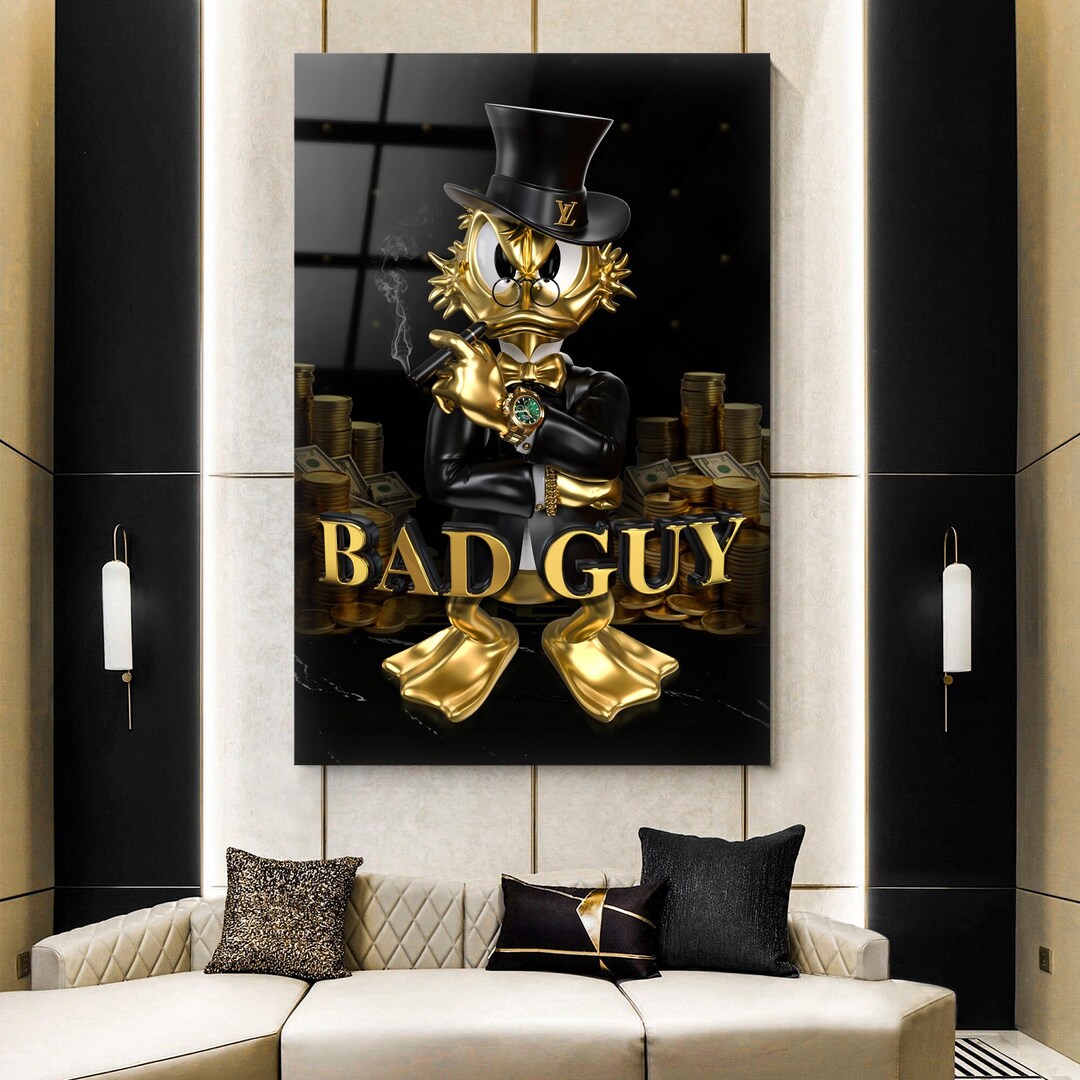 Luxus Goldene Scrooge McDuck - EXKLUSIV BAD GUY Wandbild ...
