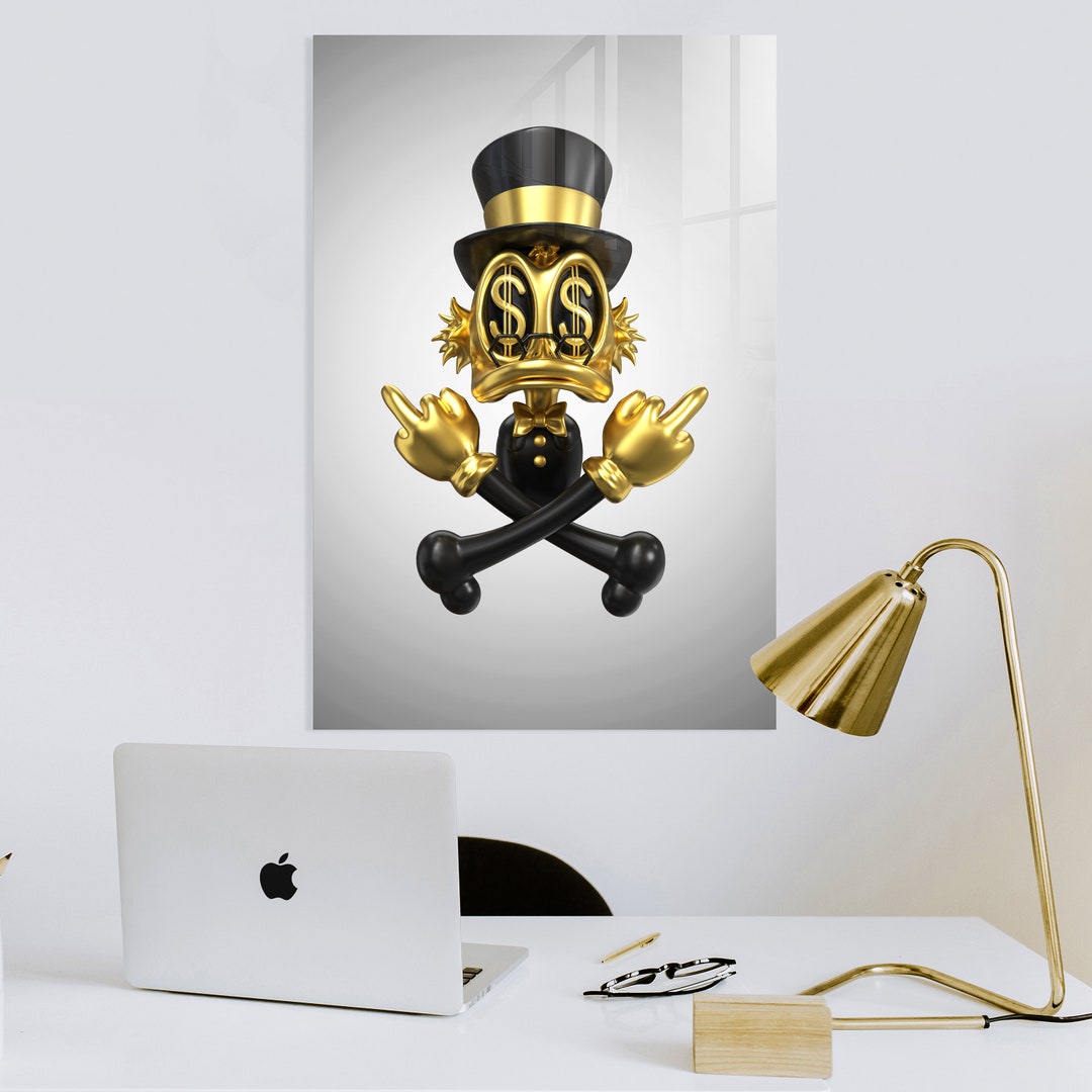 Golden Scrooge Mcduck Wall Art, Money Dollars Money, HD Digital Print ...