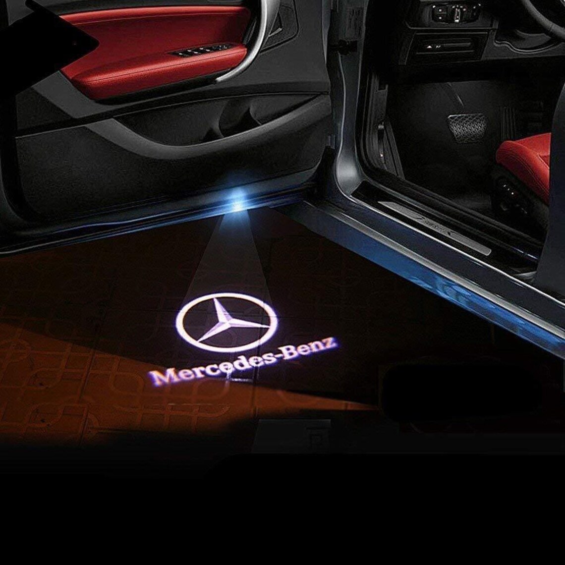 2pc Logo Door Projector Shadow Light Kit for Mercedes Benz Models Coupe ...