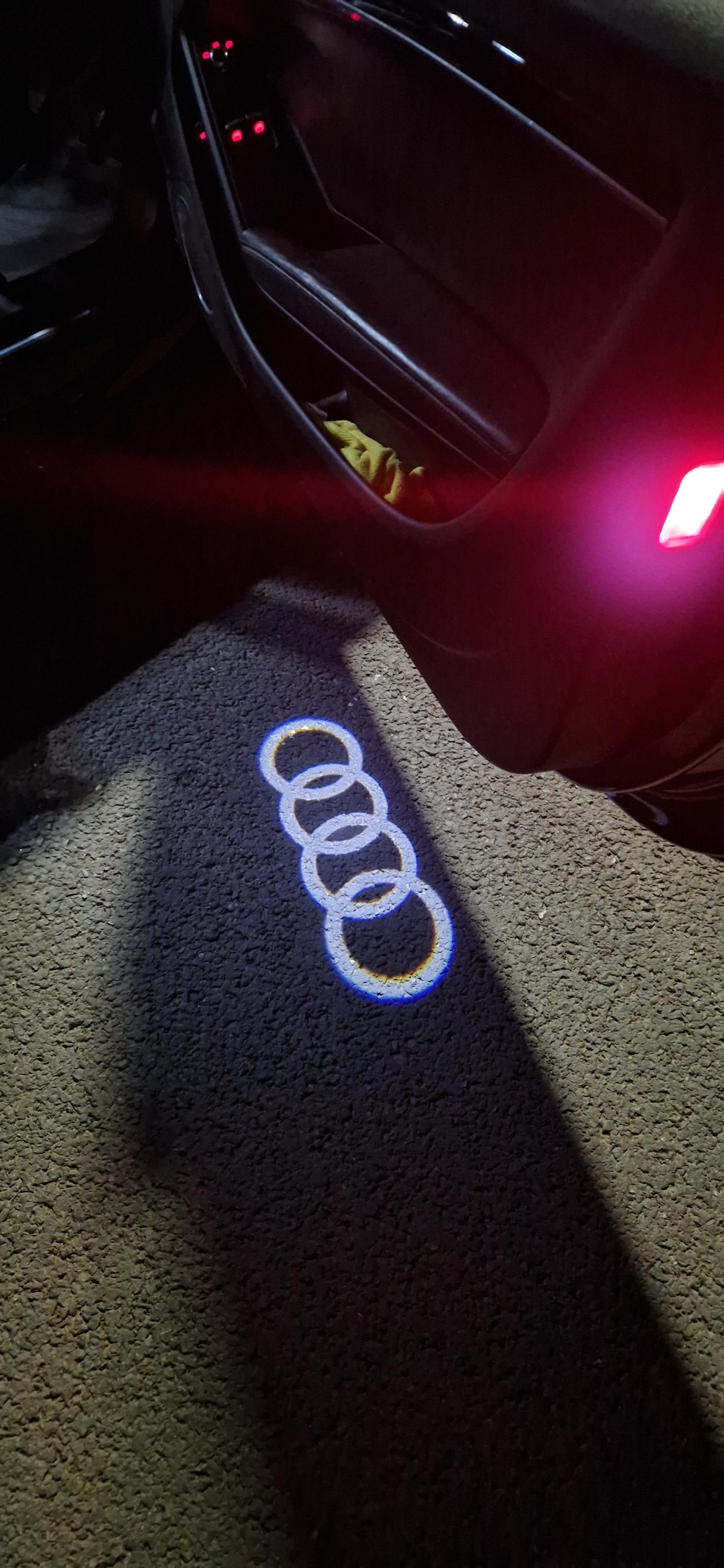 2pc Logo Door Projector Shadow Light Kit for Mercedes Benz Audi Models ...