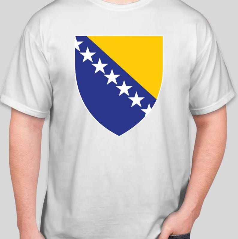 Bosnia and Herzegovina Flag Shield Crest Bosna I Herzegovina - Etsy