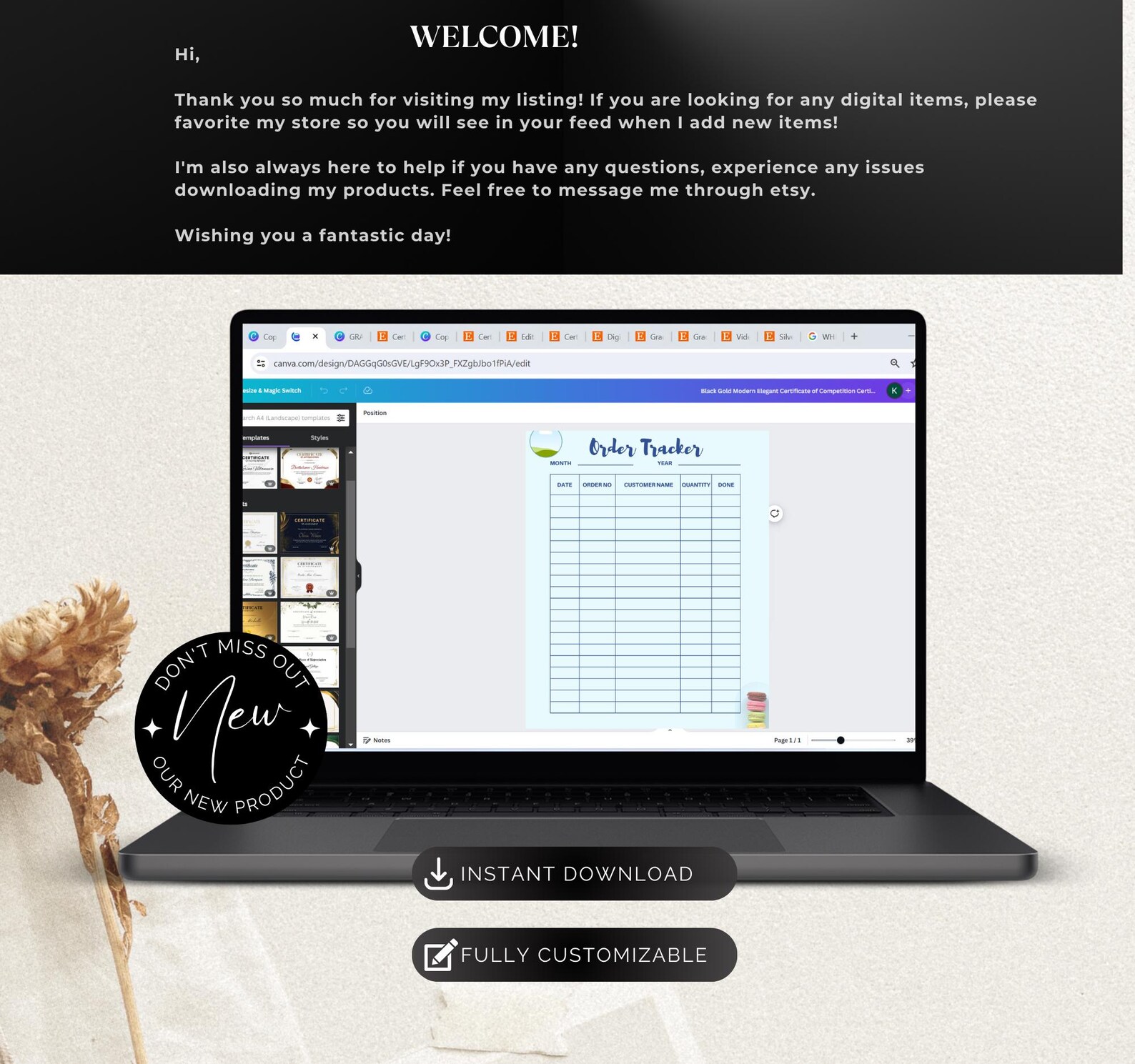 Menu Order Form and Invoice Templates, Printable Small Business Forms ...