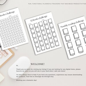Printable Yearly Book Review Journal | Reading Log | Book Tracker ...