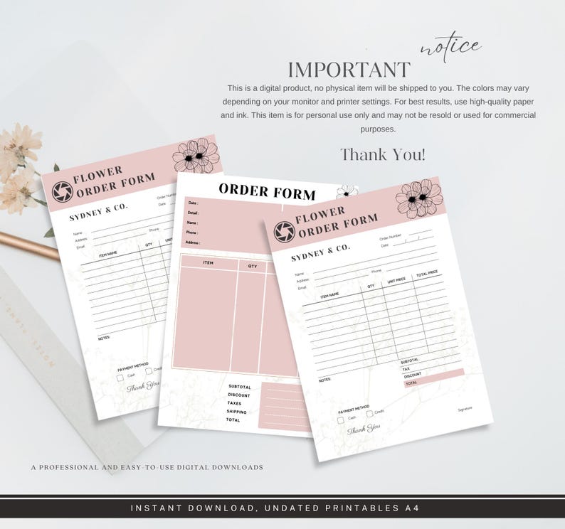 Order Form and Invoice Templates, Printable Small Business Forms ...