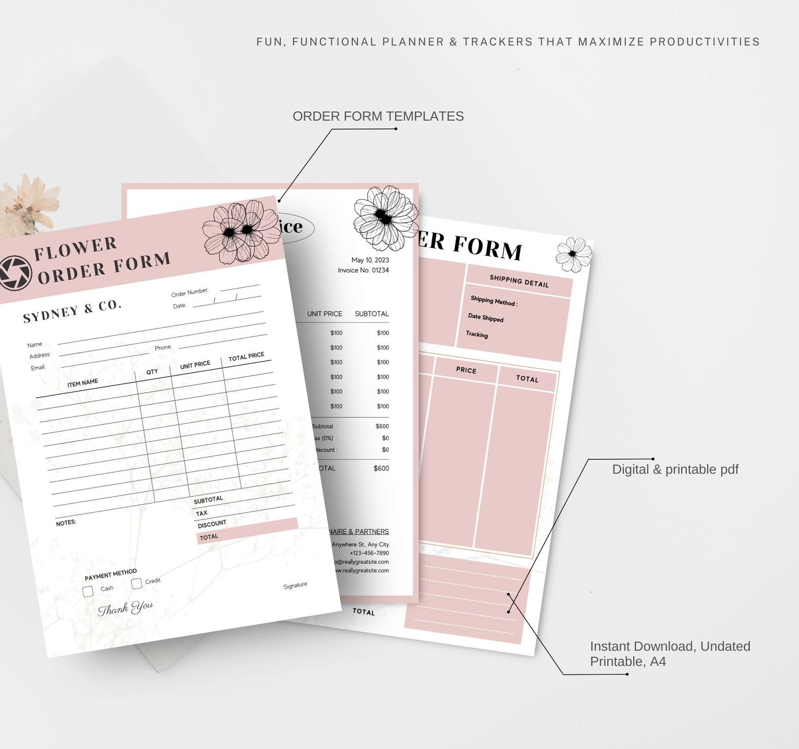 Order Form and Invoice Templates, Printable Small Business Forms ...