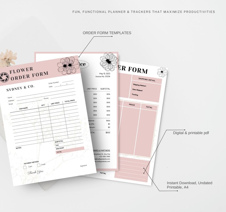 Order Form and Invoice Templates, Printable Small Business Forms ...