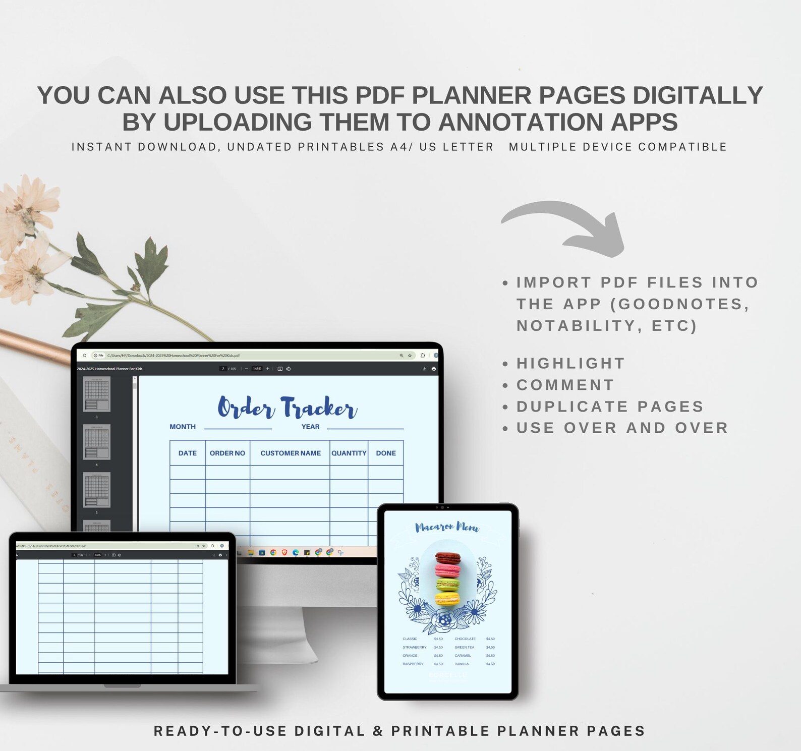 Menu Order Form and Invoice Templates, Printable Small Business Forms ...