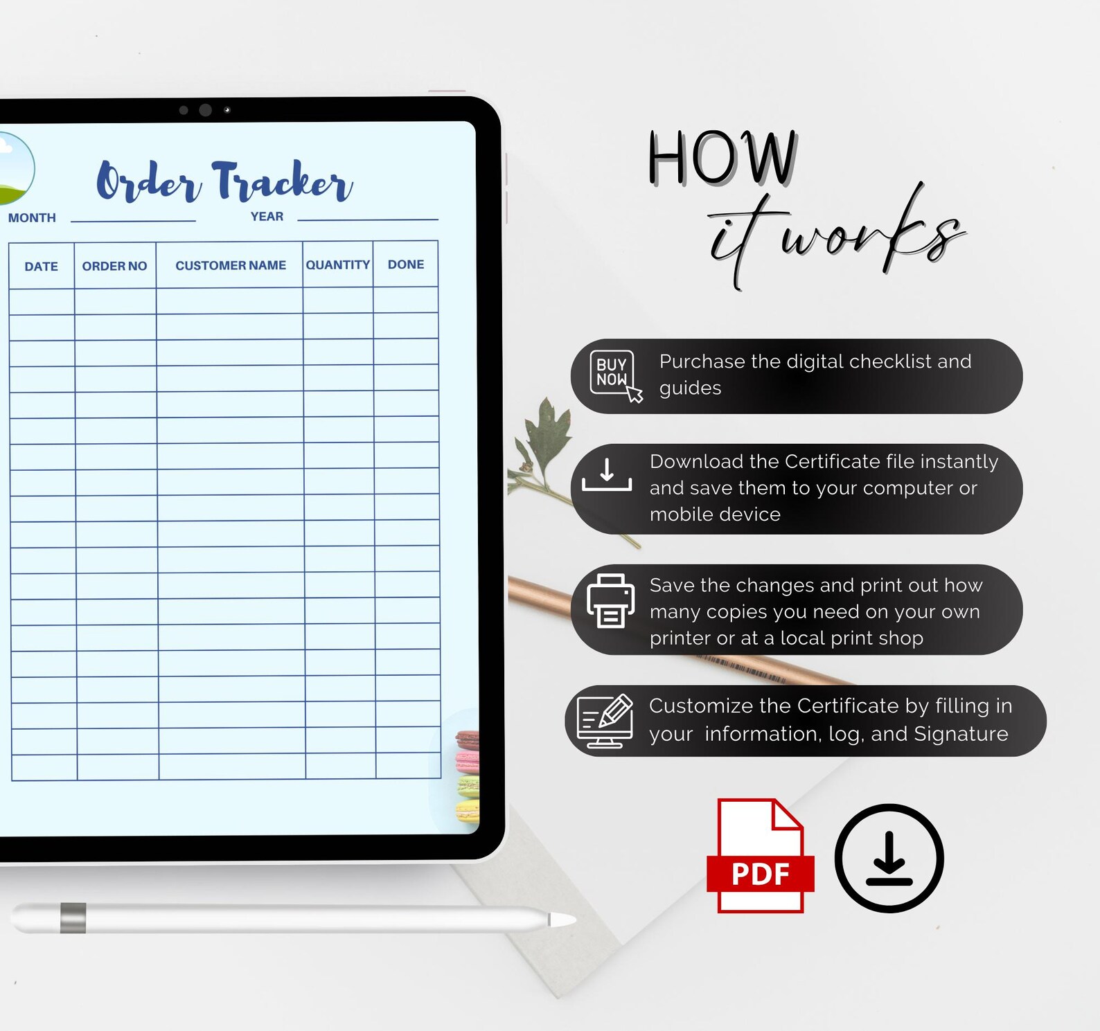 Menu Order Form and Invoice Templates, Printable Small Business Forms ...