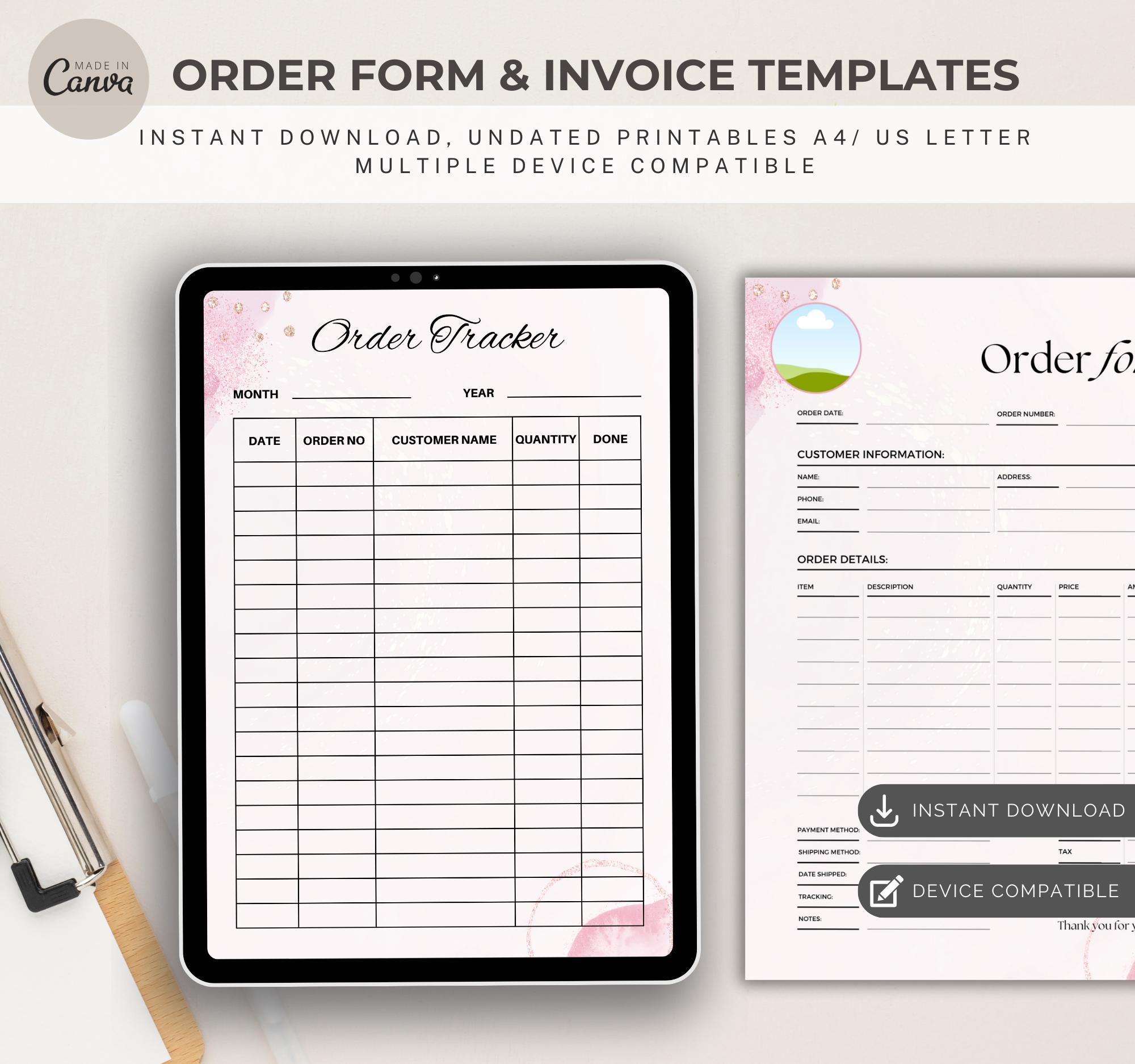 Order Form and Invoice Templates, Printable Small Business Forms ...