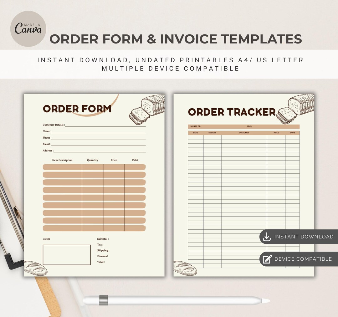 Order Form and Invoice Templates, Printable Small Business Forms ...