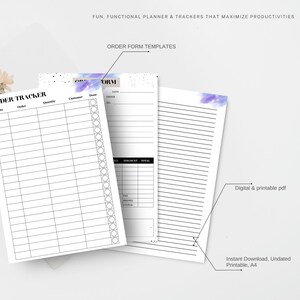 Order Tracker and Invoice Templates, Printable Small Business Forms ...