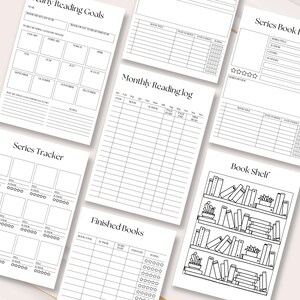 Printable Yearly Book Review Journal | Reading Log | Book Tracker ...