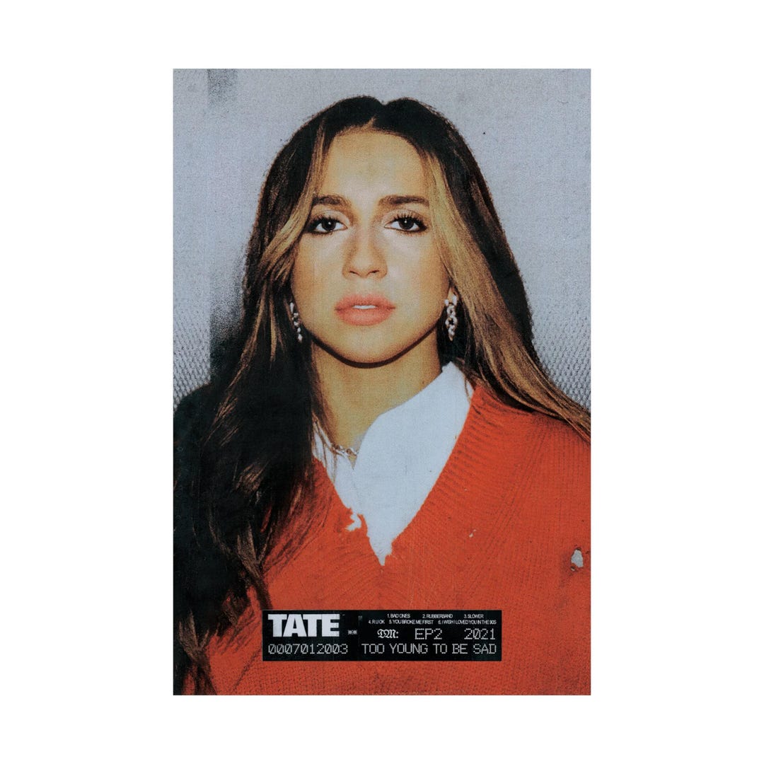 Tate Mcrae Too Young to Be Sad Premium Matte Vertical Poster, Music ...
