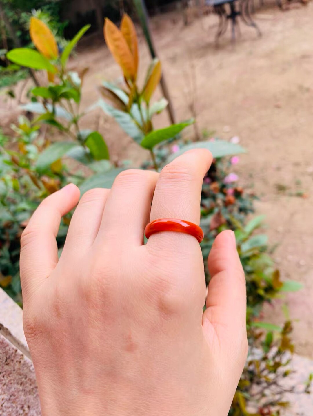 New Vintage Cinnabar Ring-good Luck Fortune-healing Glazed-cinnabar ...
