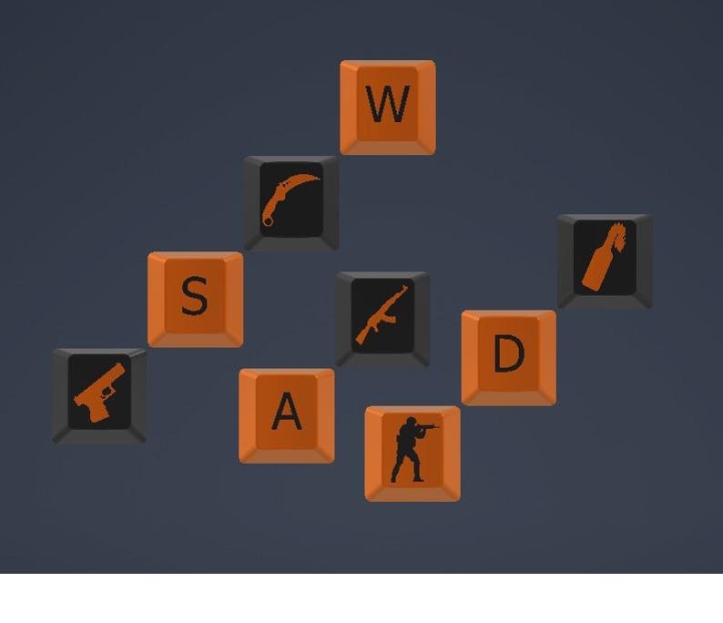 CS GO Keycaps Ouetemu Blue Switch Mechanical Keyboard - Etsy