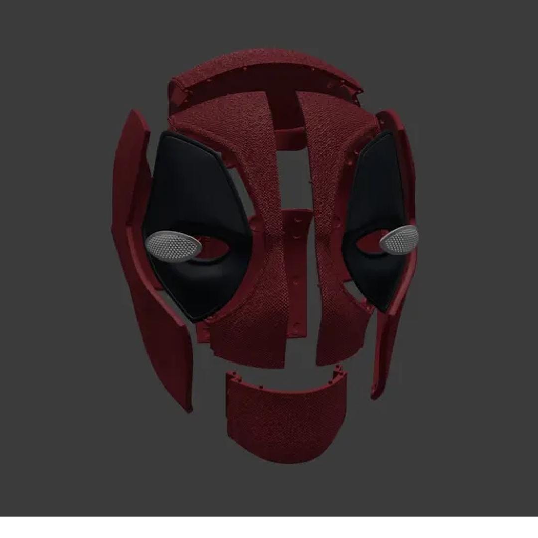 Deadpool Mask Detail With Texture and Magnet Slot STL - Etsy