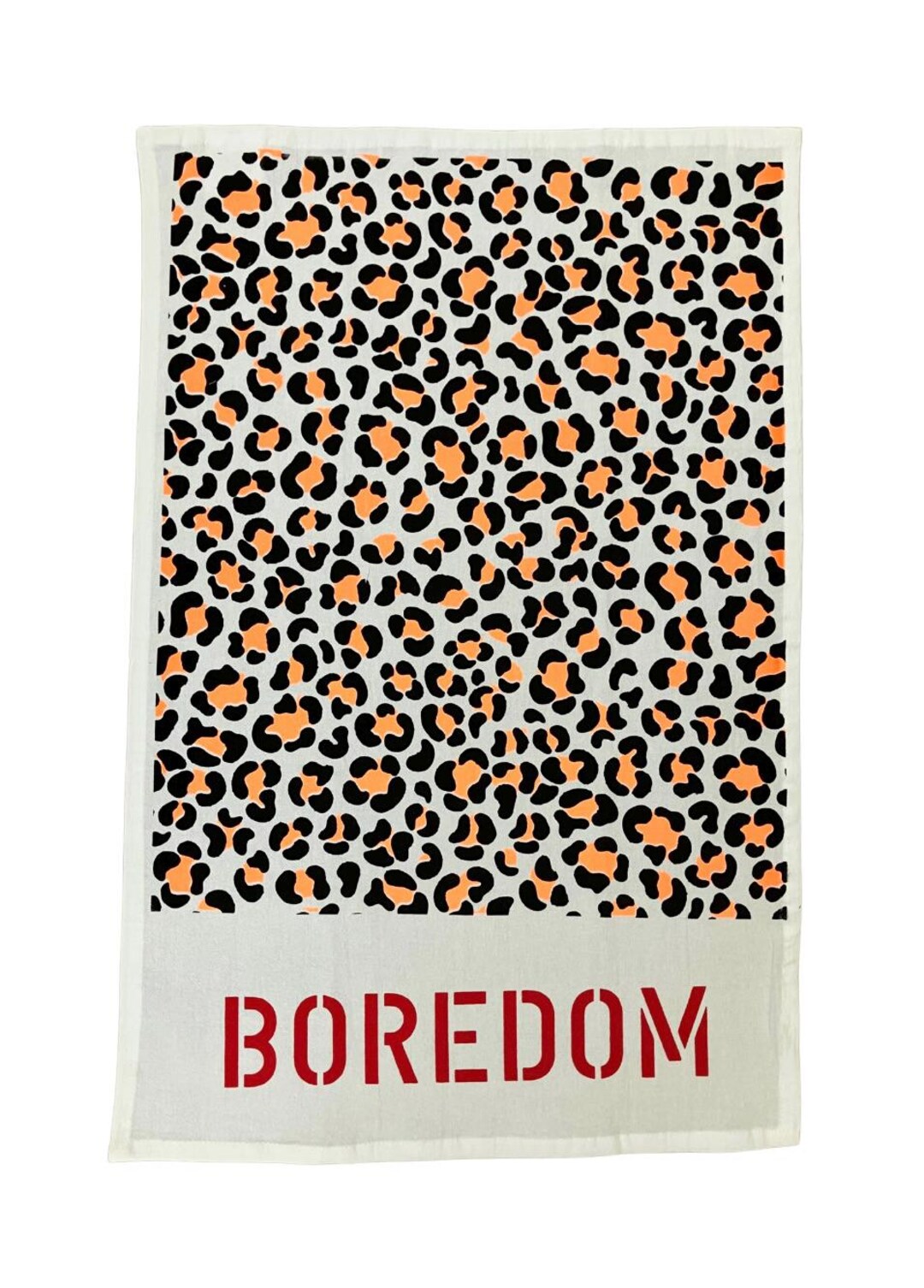 Leopard Print Tea Towel: Hand Silk Screened Cotton Kitchen Decor - Etsy