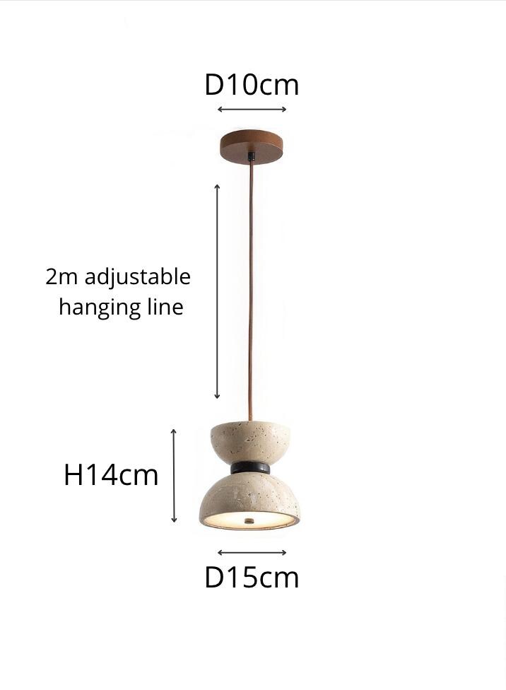 Natural Stone Pendant Lamp, Ceiling Lighting, Art Deco Lighting, Led ...