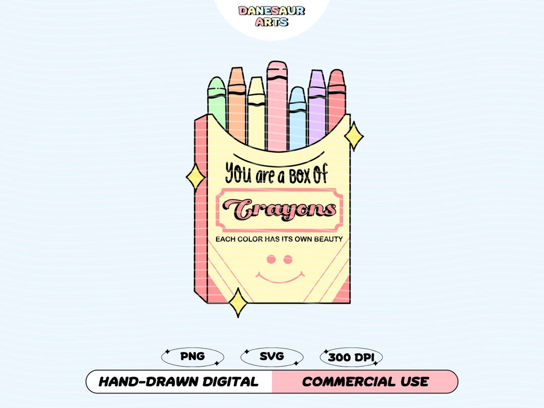 Crayons Box SVG Inspirational Box of Crayons PNG Self Love Club SVG ...