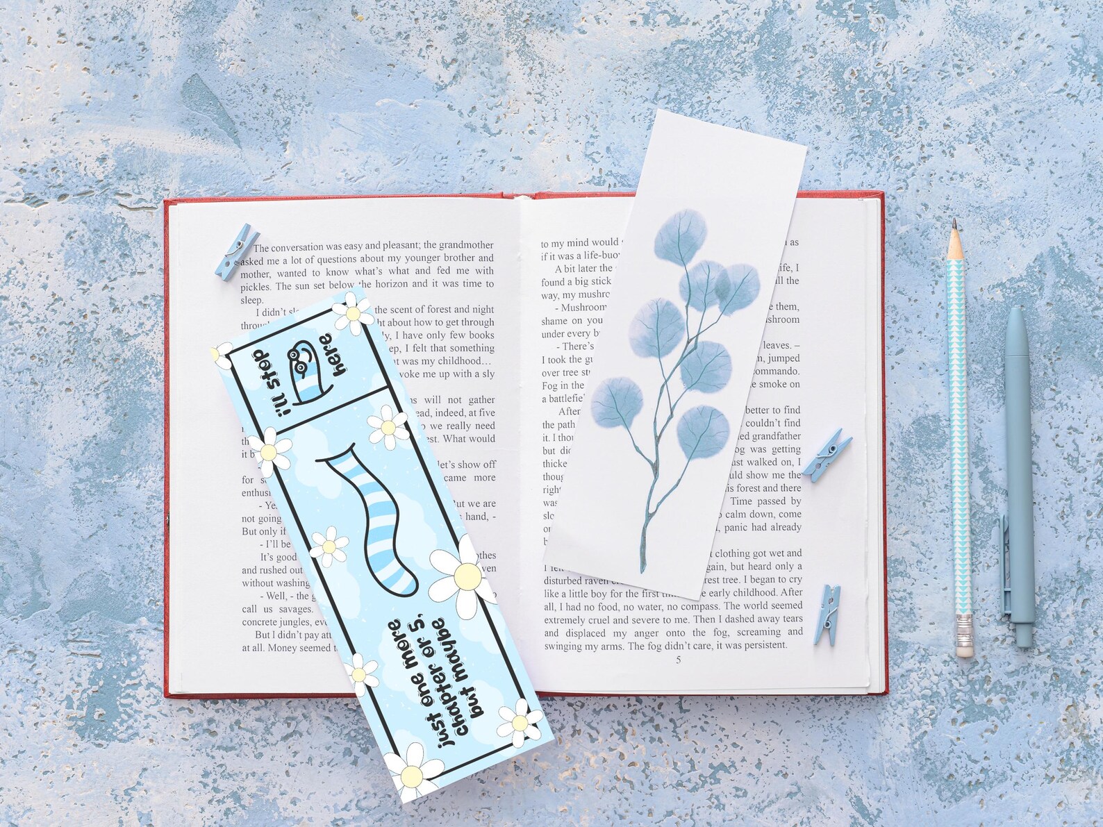 Bookworm Bookmark PNG Bundle Simple Artsy Bookmarks Perfect for Bookish ...