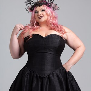 Gothic Black Princess Wedding Dress Fae Queen Mab Plus Size Alternative ...