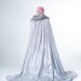 Winter Wedding Ice Viking Cape in Sheer Metallic Mesh With Faux Fur ...