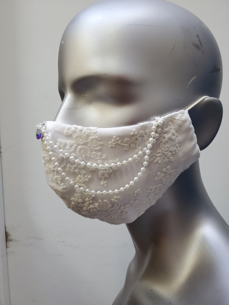 Bride Face Mask Wedding Lace Masks Fancy Convering With Filter Etsy