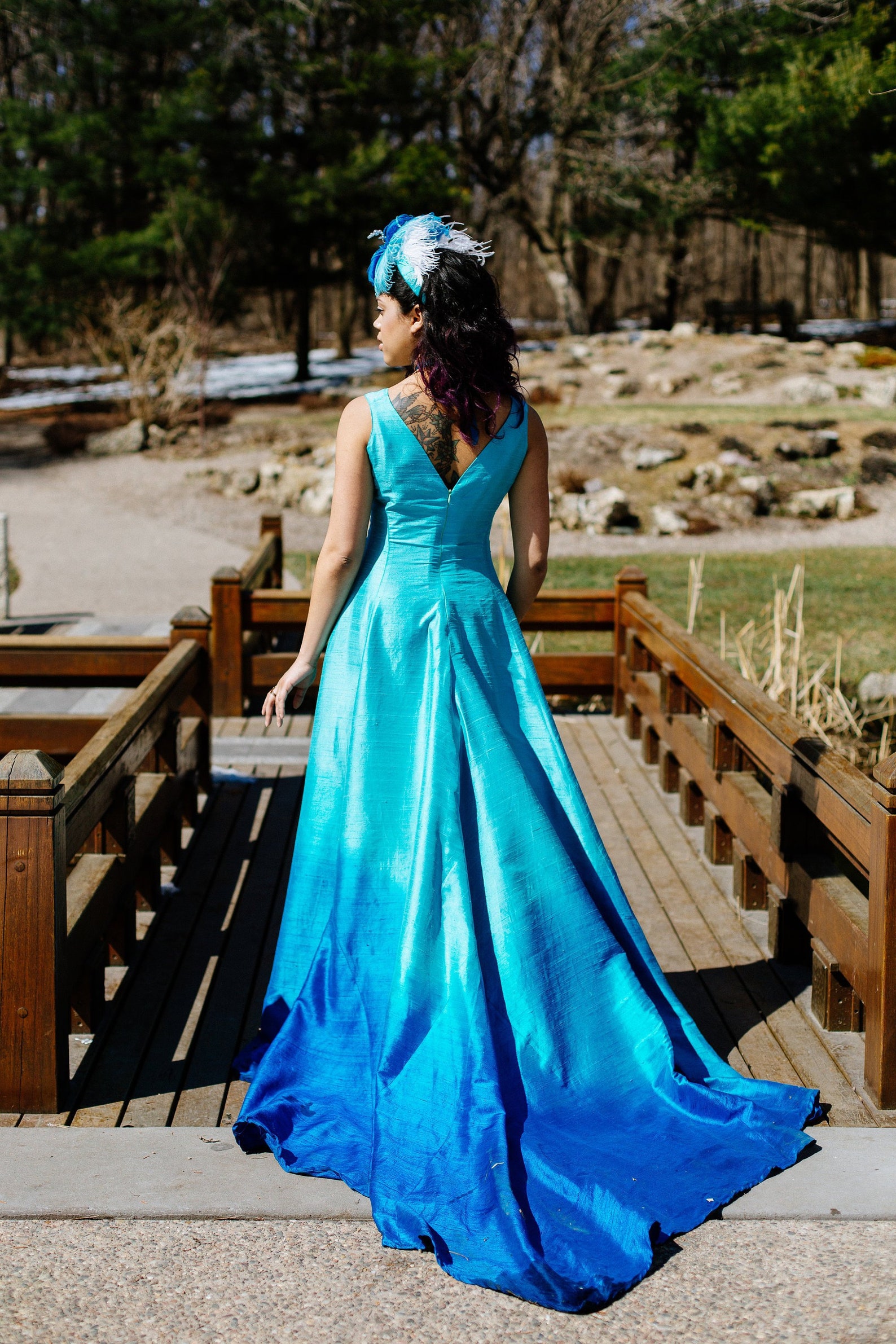 Tropical Sea Gown Beach Wedding Dress Unique Wedding Blue - Etsy