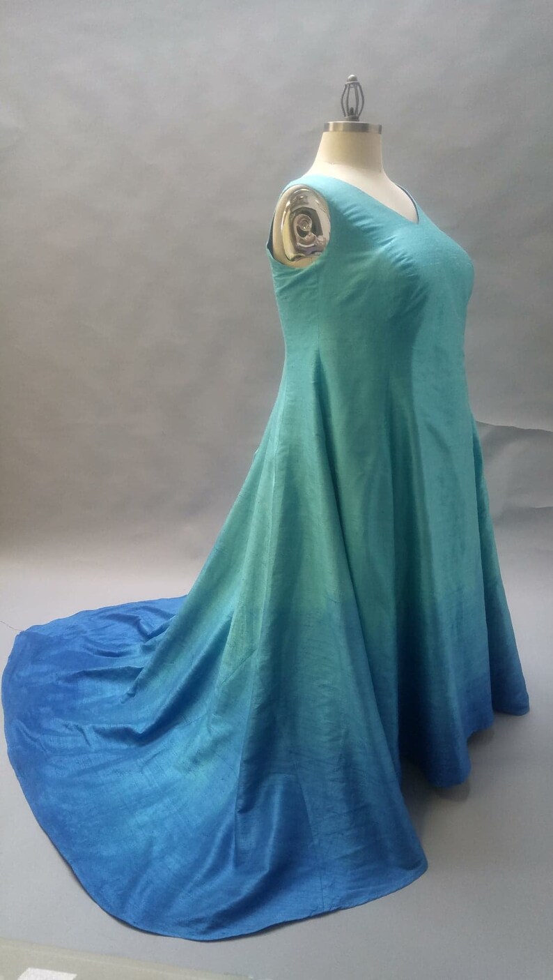 Tropical Sea Gown Beach Wedding Dress Unique Wedding Blue | Etsy