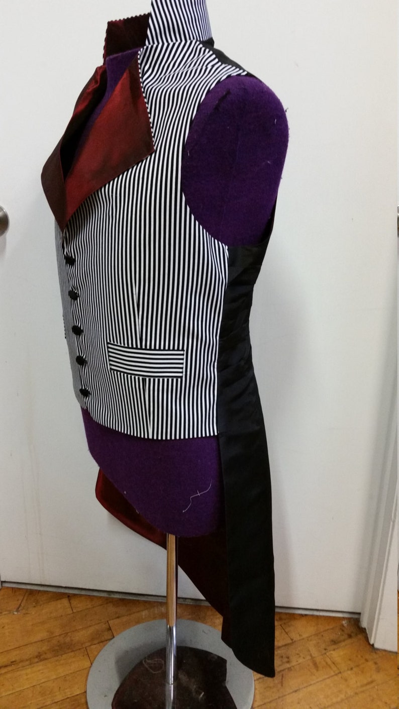 Night Circus Vest With Tails Steampunk Mens Waistcoat Tim - Etsy