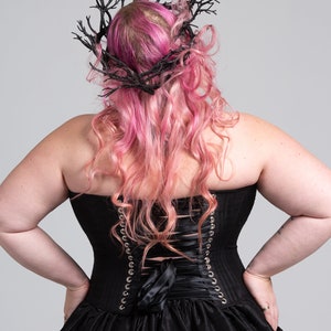 Gothic Black Princess Wedding Dress Fae Queen Mab Plus Size Alternative ...