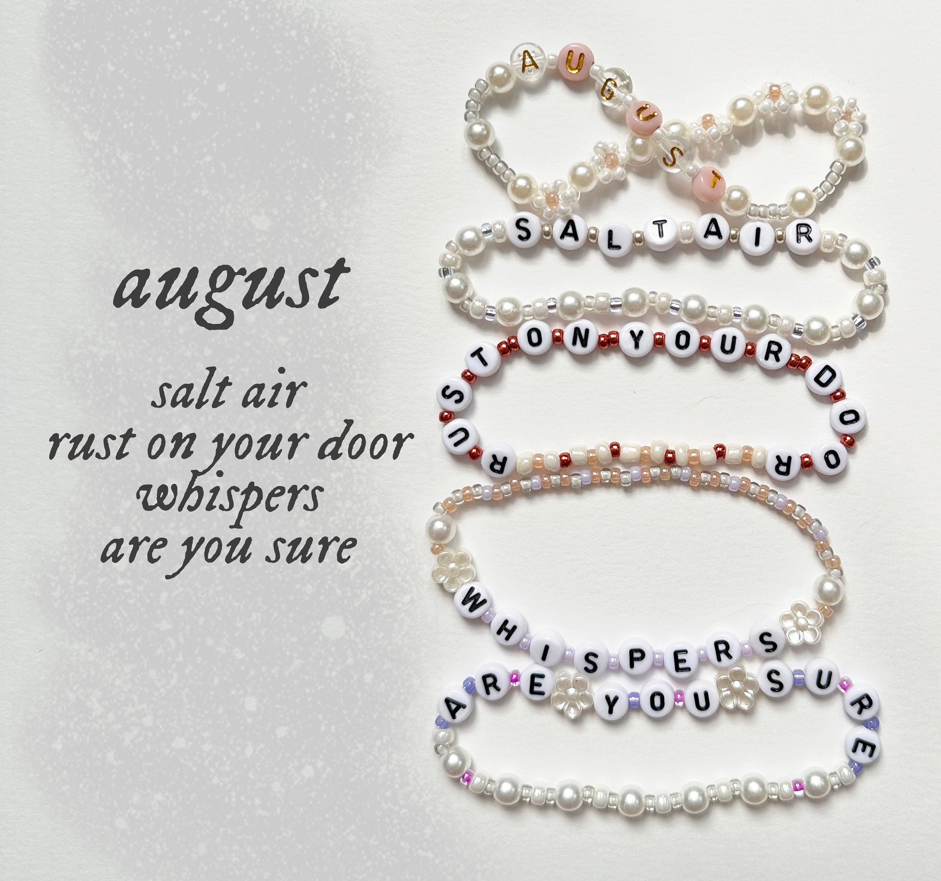 August Salt Air Rust on Your Door Whispers Are You Sure Taylor Swift ...