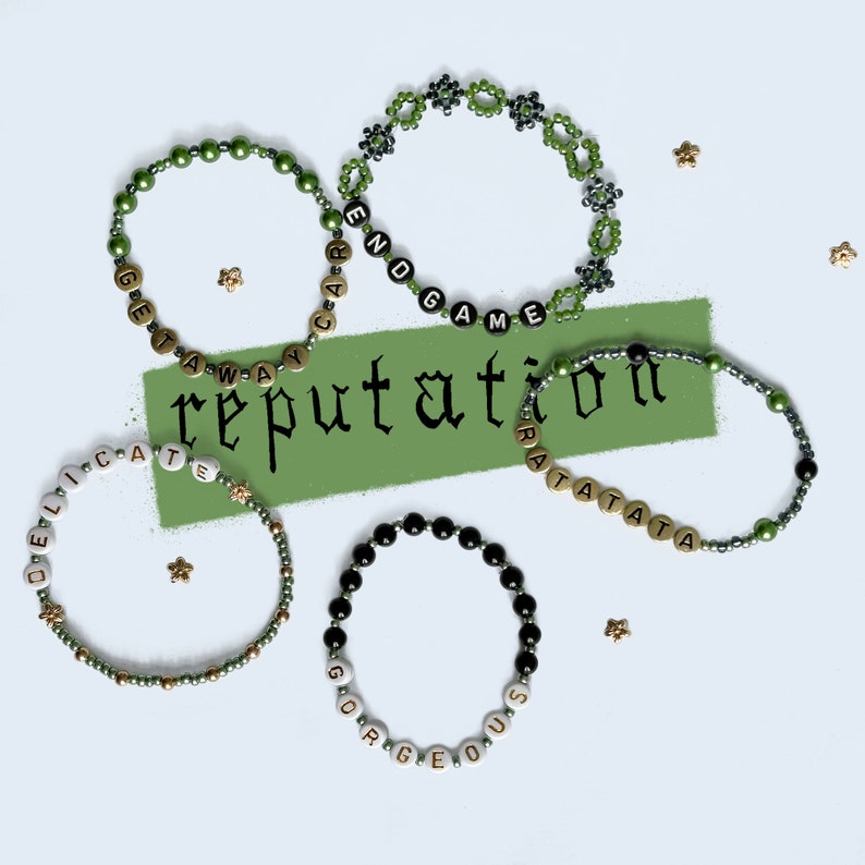 Reputation Taylor Swift Friendship Beaded Bracelets Eras Tour - Etsy