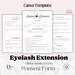 Consent Form for Eyelash Extension Client Intake Form Editable Simple ...