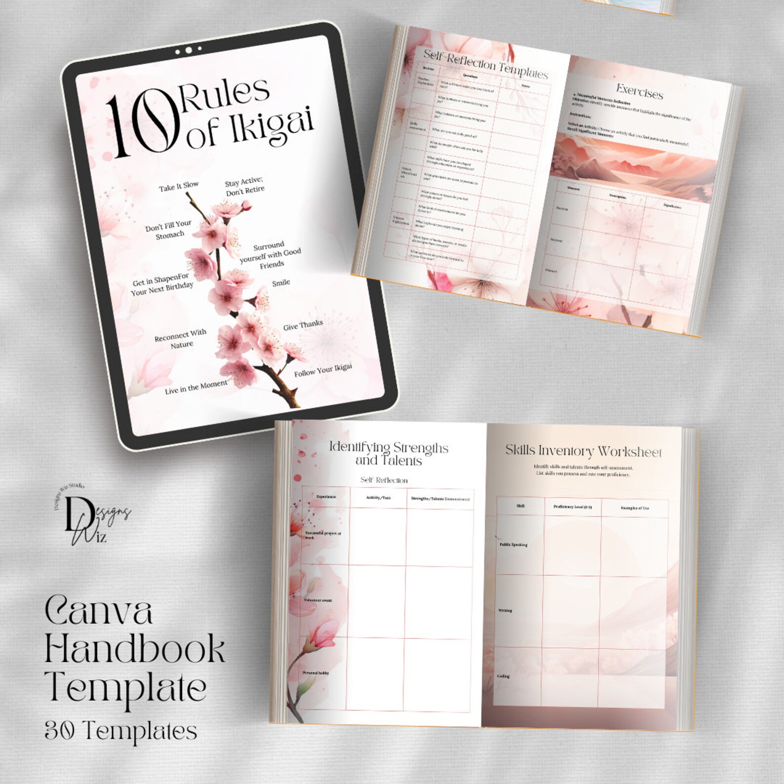 Ikigai Workbook Template Coaching Worksheet Printable Worksheets Canva ...