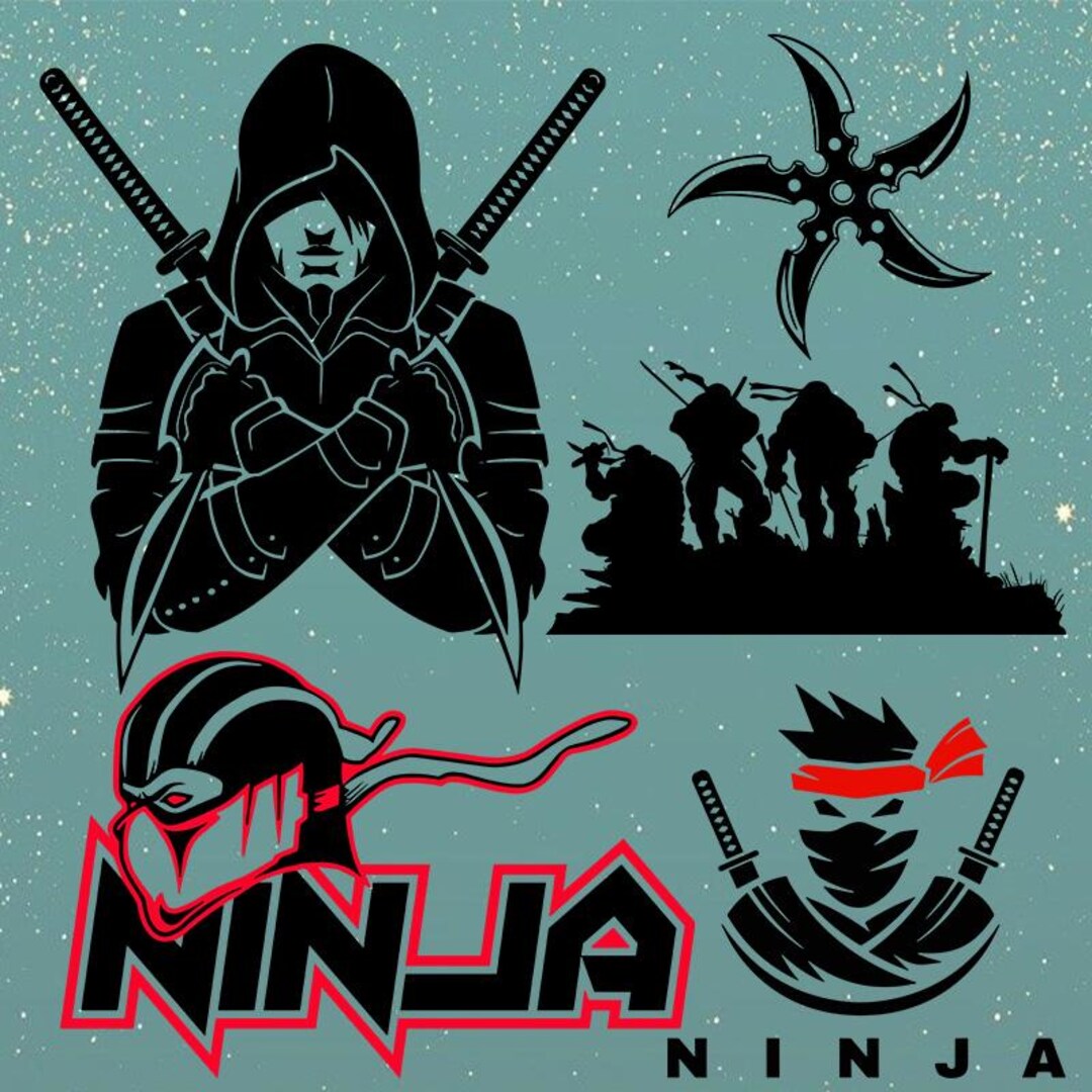 Ninja PNG Collection Turtle Ninja, Throwing Stars, Dual-wielding Ninja ...
