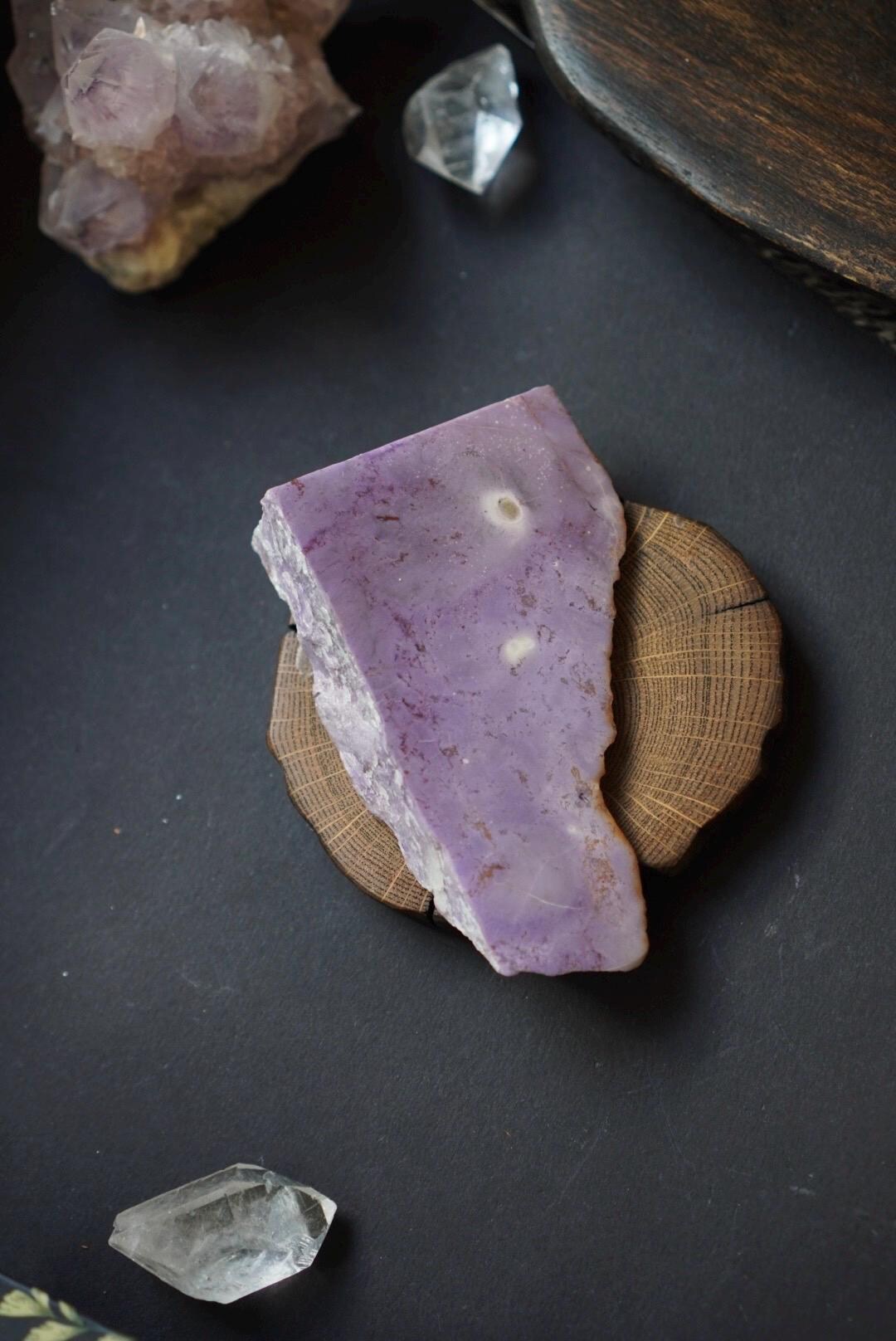 Turkish Purple Jade | Polished & Raw Sides | Unique Crystal Specimen ...