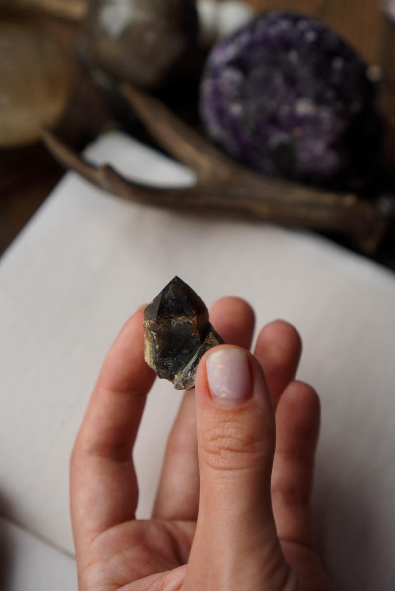 Morion Quartz Crystal: Raw Ukrainian Volyn Specimen - Etsy