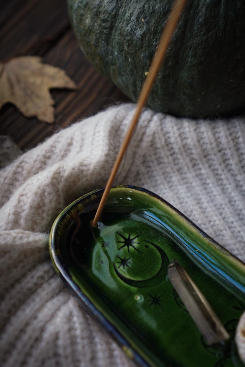 Ceramic Snake Dish: Green Altar Tray, Handmade Decor - Etsy