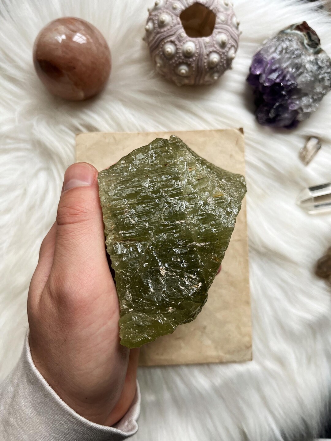 Majestic Raw Beryl | Natural Green Crystal From Ukraine | Rare ...