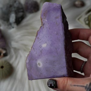 Turkish Purple Jade | Polished & Raw Sides | Unique Crystal Specimen ...