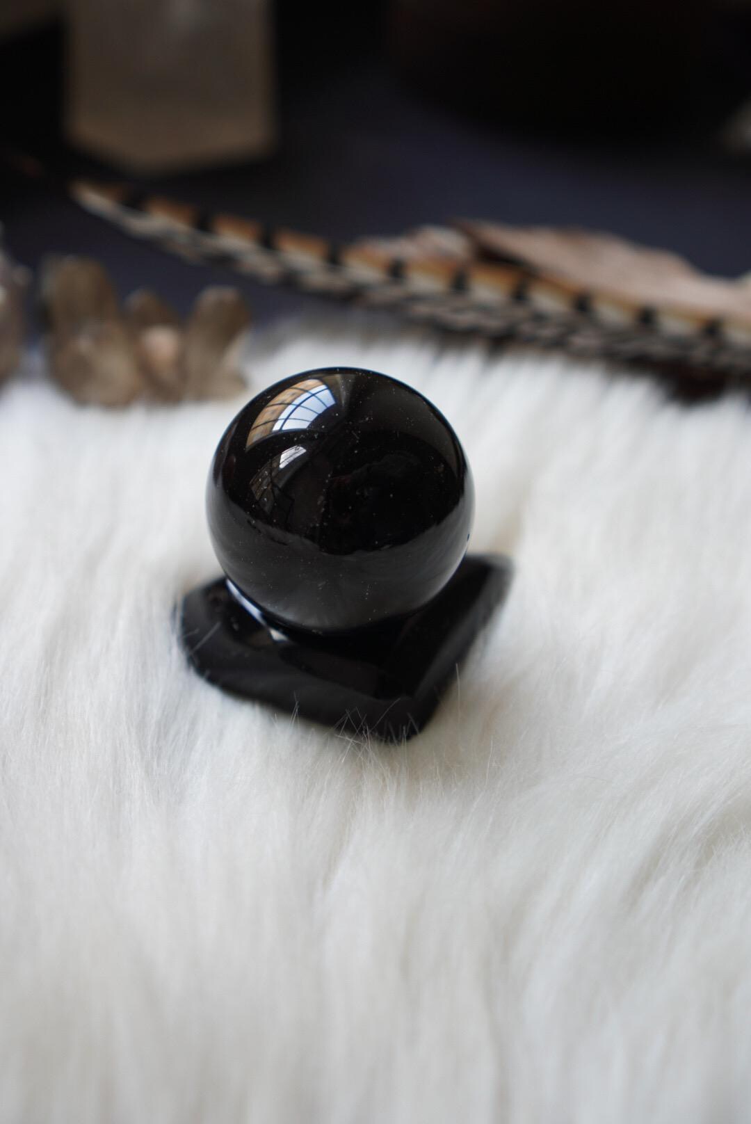 Rare Ukrainian Morion Sphere | Black Quartz Crystal | Energy Cleansing ...