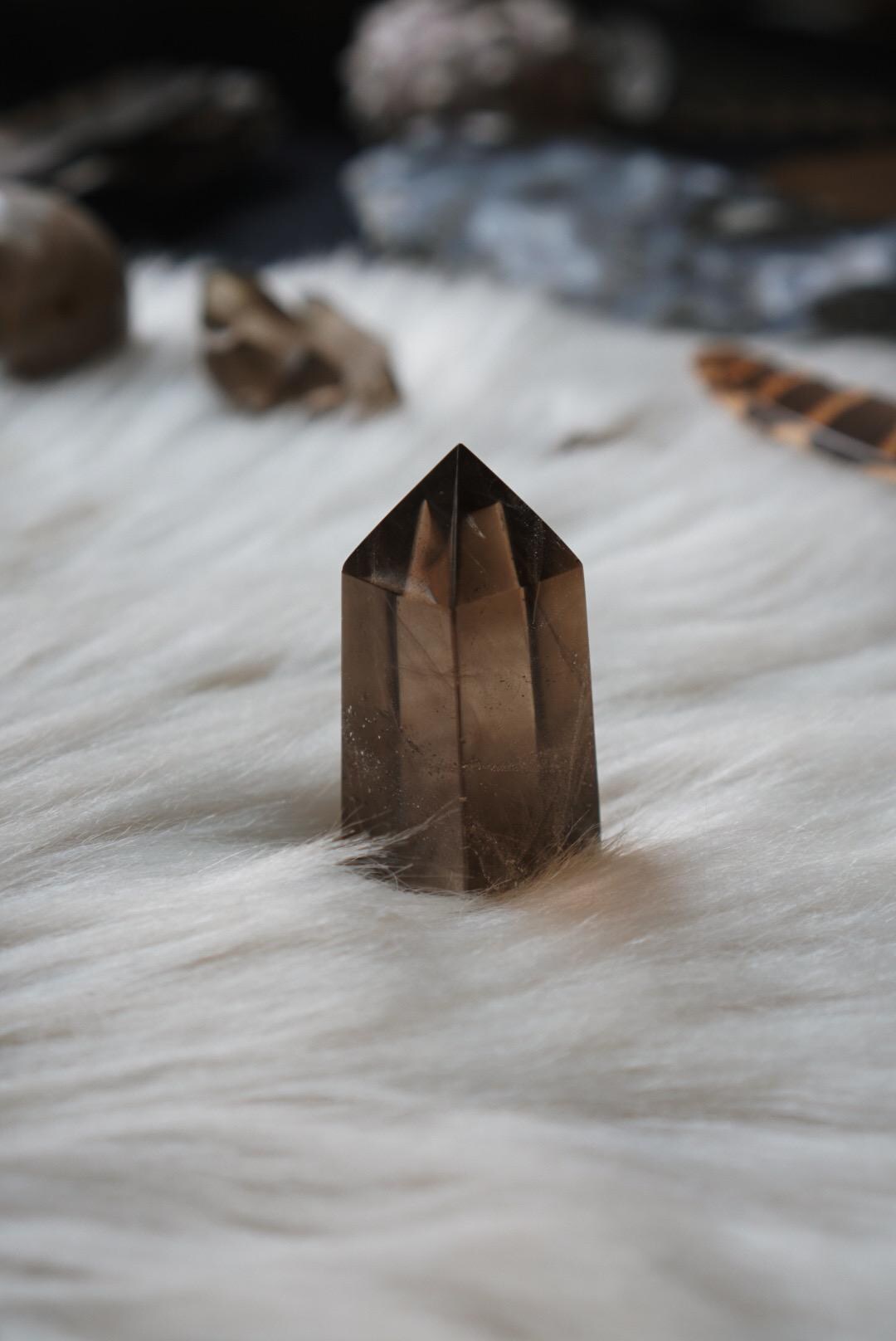 Smoky Quartz Obelisk | Natural Crystal Tower | Handcrafted in Ukraine ...