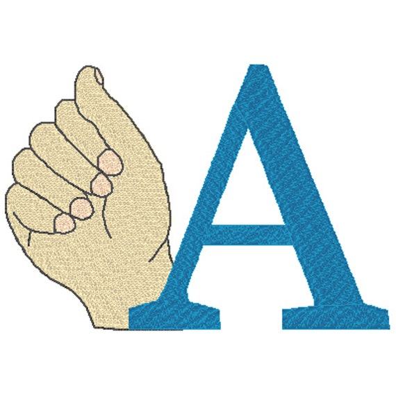 Sign Language Alphabets Machine Instant Downloads Alphabet | Etsy