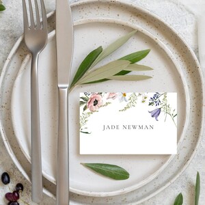 Floral Border Table Name Card Template - Etsy Australia